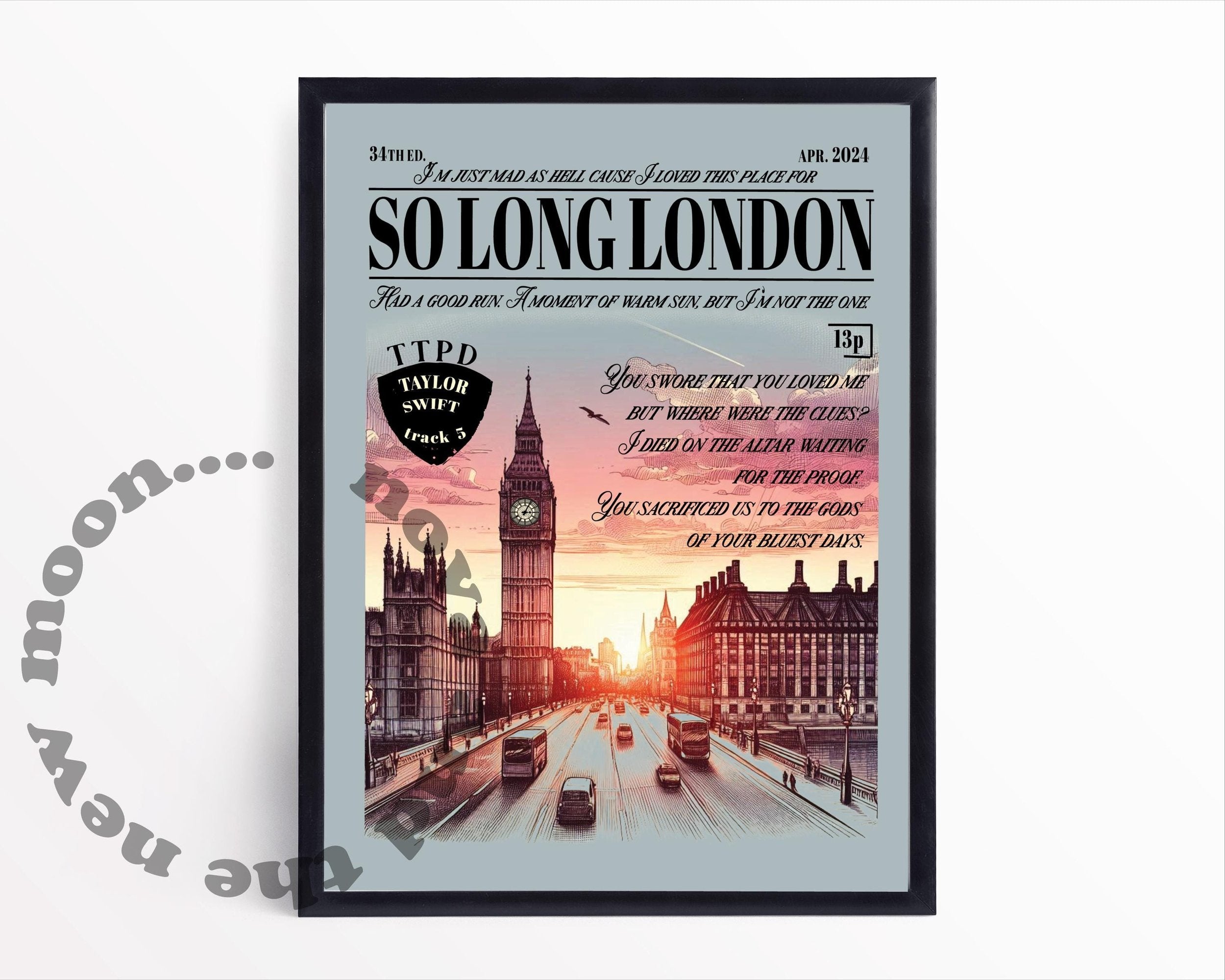 So long London art print | retro magazine style print A4 / A3 – Nova ...